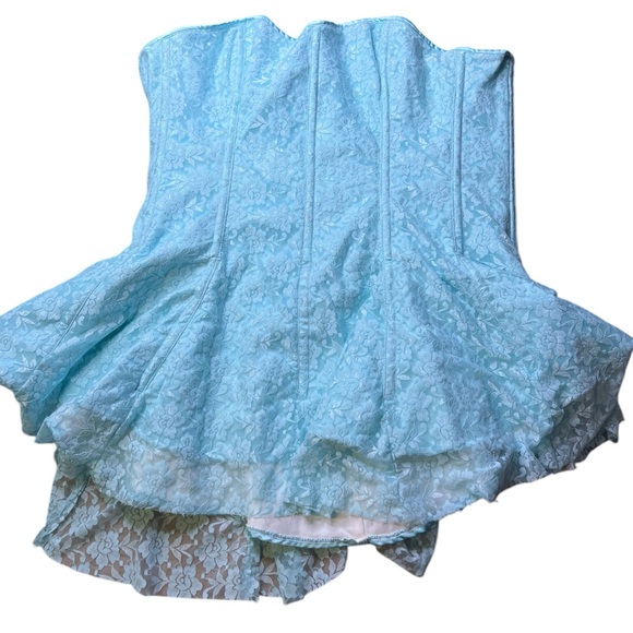 Daisy Corsets | Tops | Daisy Corsets Lace Corset In Light Blue Ruffle ...